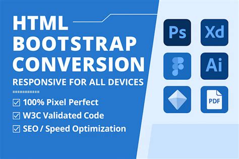 Convert Figma To Html Xd To Html Psd To Html Bootstrap Responsive