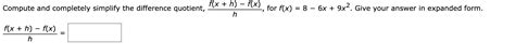 Solved Compute And Completely Simplify The Difference