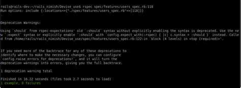 Ruby On Rails How To Resolve Rspecs Deprecation Warning About The