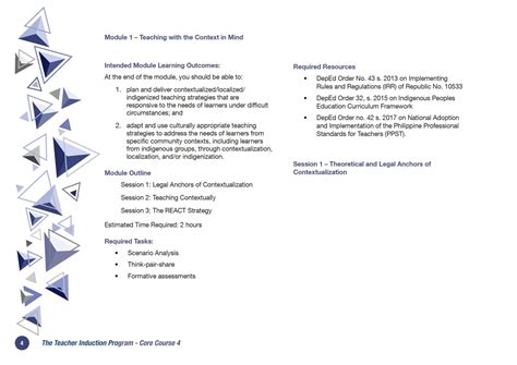 Deped Teacher Induction Program Tip Core Course 4 Teacherph