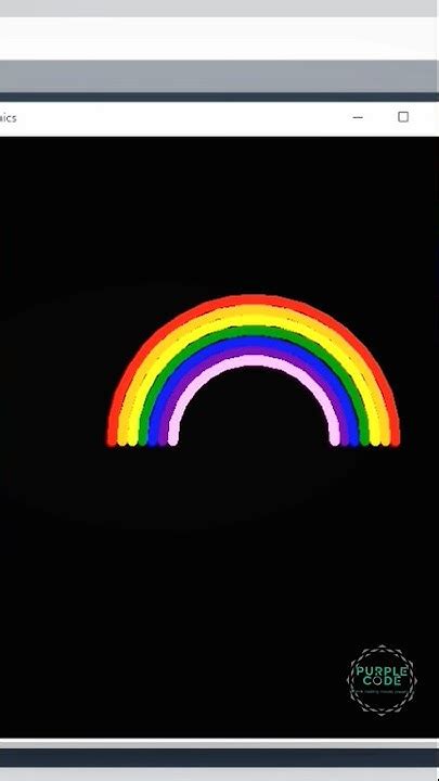 Rainbow Using Python Turtle Purplecode404 Python Pythonprogramming Turtle Youtube