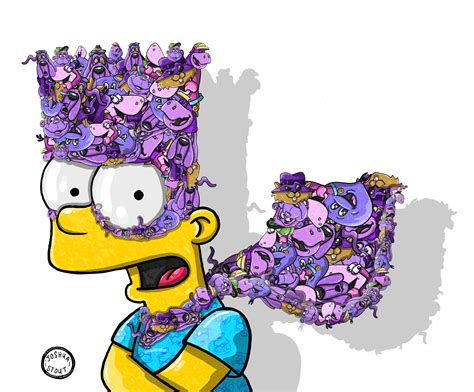 Original Bart Illustration Made Up Of Original Hanna Barbera Illustrations R Drawing