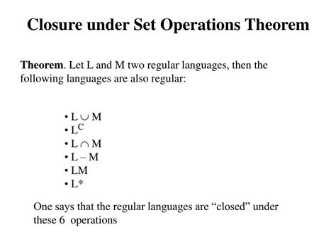 Ppt Closure Properties For Regular Languages Powerpoint Presentation