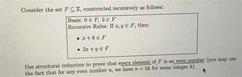 Solved Basis 0∈f2∈f Recursive Rules If Xy∈f Then