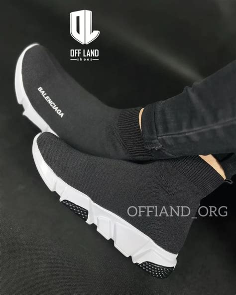 کفش روزمره بالنسیاگا مشکی سفید Balenciaga Speed