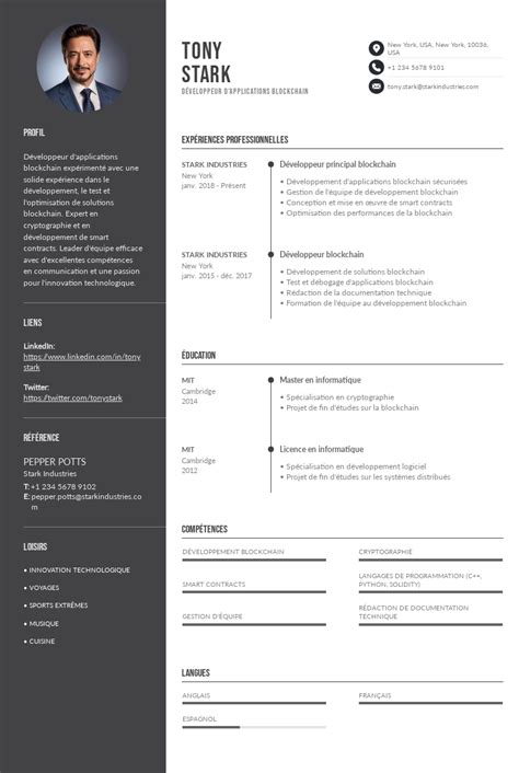 Exemples De Cv Développeur Dapplications Blockchain Modèles Inspirants