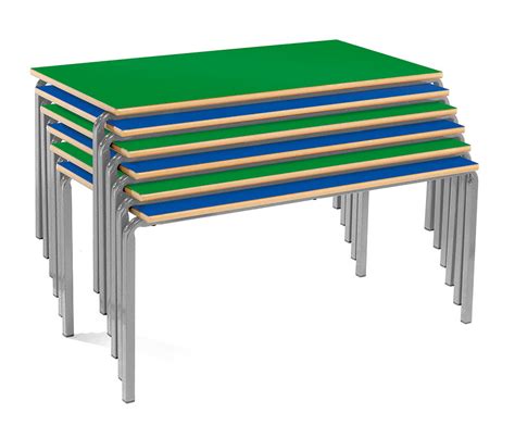 Crush Bent Stacking Classroom Table Rectangular Pack Of 3 Classroom Tables Early Learning