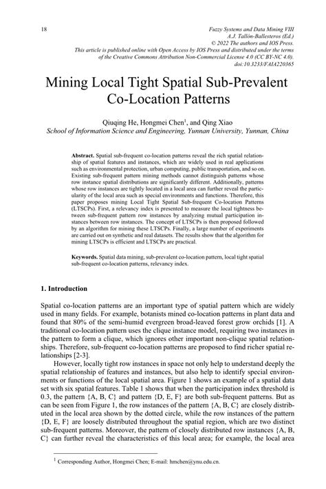 Pdf Mining Local Tight Spatial Sub Prevalent Co Location Patterns
