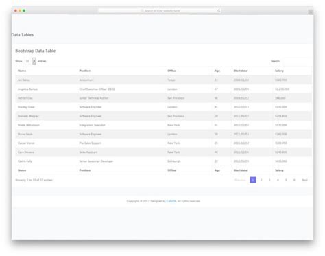 33 Bootstrap Datatable Examples For Simple And Complex Web Tables
