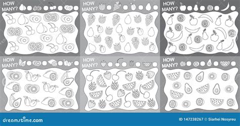 How Many Objectspreschool Counting Activities Printable Worksheet