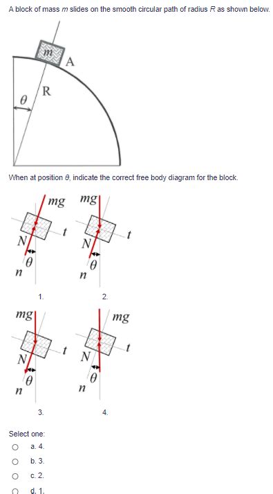 solved a block of mass m slides on the smooth circular path