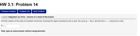Solved Hw 31 Problem 14 Previous Problem Problem List Next