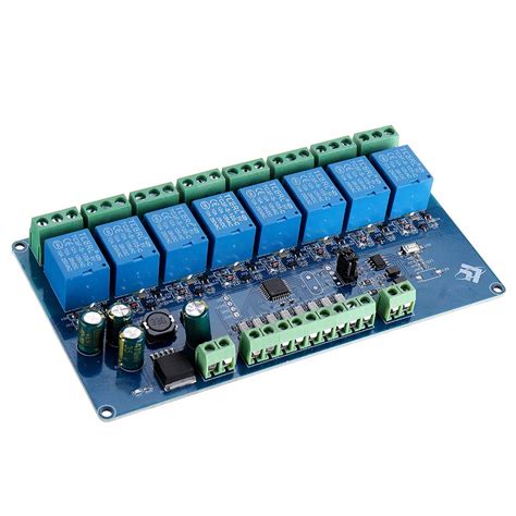buy modbus rtu octal relay module rs485 ttl uart 8 inputs 8 outputs