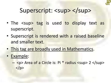 Html Text Formatting Tags Pptx