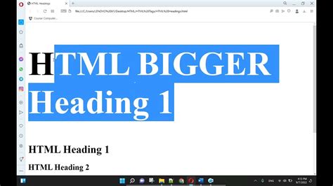 html headings youtube