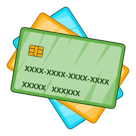 Premium Vector Plastic Cards Icon Cartoon Illustration Of Plastic