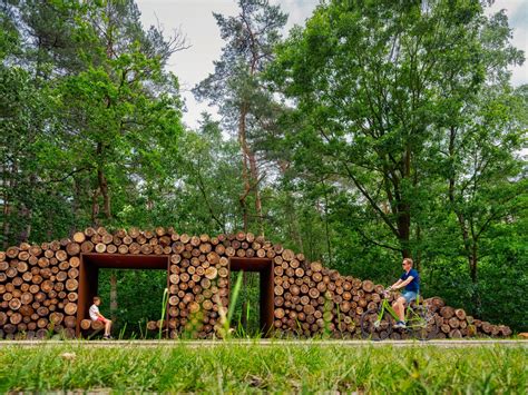 Raised Circular Cycling Path Gives 360 Degree Views Of Belgian Forest