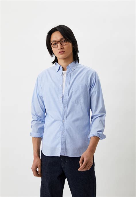 Рубашка UNIQLO из экстратонкого хлопка, цвет: голубой, RTLACG875501 ...