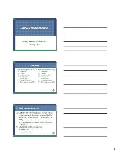 Survey Nonresponse Survey Research Laboratory