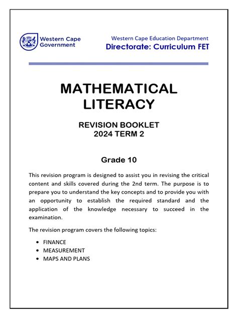 mathematical literacy grade 10 t 2 pdf kilogram temperature