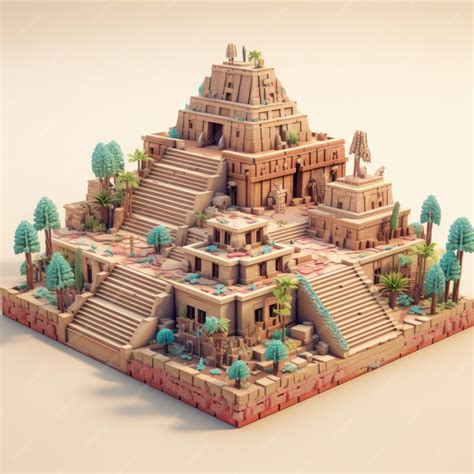 Premium Photo Aztec Temple Complex 3d Illustration
