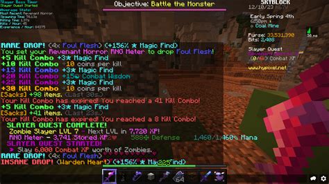 My Monthly Return To Skyblock Paid Off Not Even Zombie Slayer 8 Yet 💀 R Hypixelskyblock