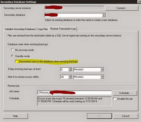 Log Shipping Exclusive Access Could Not Be Obtained Because The Database Is In Use