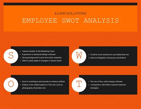 Red Employee Swot Analysis Example Template Venngage