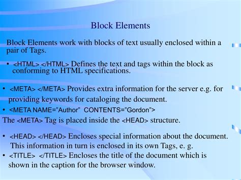 ppt hypertext markup language html powerpoint presentation free