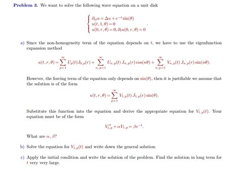 Solved Problem We Want To Solve The Following Wave Chegg