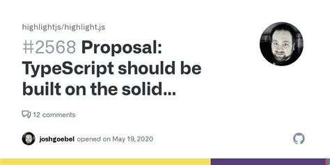 proposal typescript should be built on the solid foundation of js