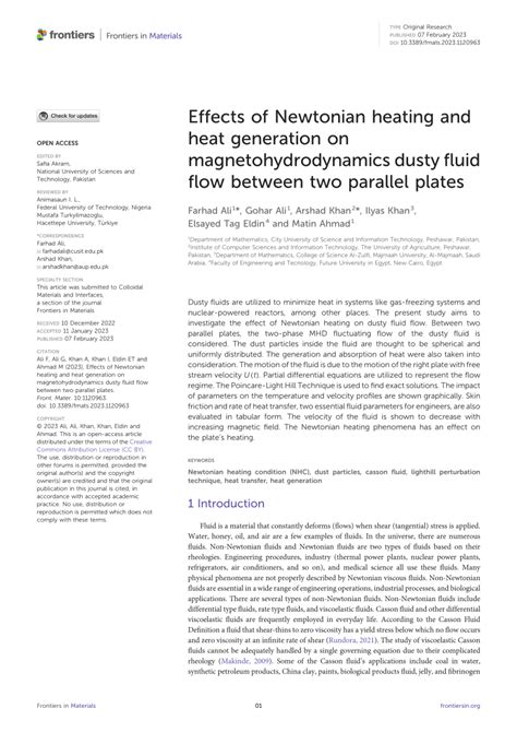 Pdf Effects Of Newtonian Heating And Heat Generation On