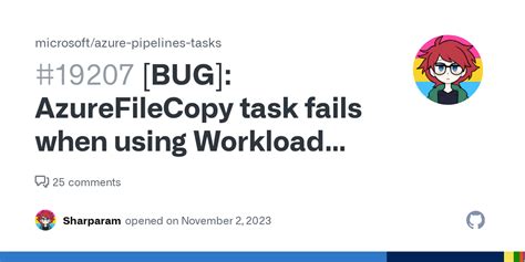 [bug] azurefilecopy task fails when using workload identity federation