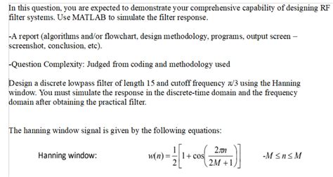Solved In This Question You Are Expected To Demonstrate Chegg