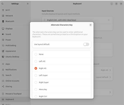 Gnome Altgr Right Alt Key Not Being Recognized On My Ubuntu 22041