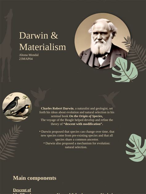 Darwin And Materialism Pdf Natural Selection Evolution