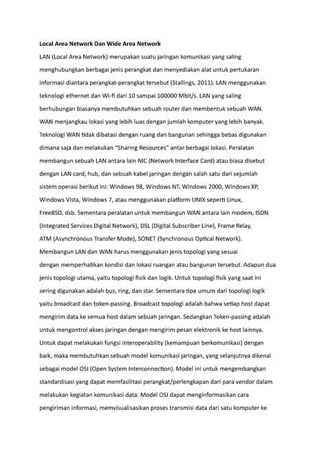 Local Area Network Dan Wide Area Network Lan Menggunakan Teknologi Ethernet Dan Wi Fi Dari 10