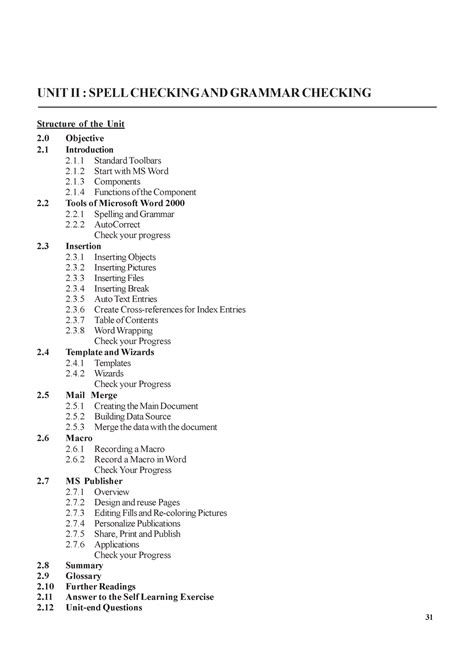 Spell Checking And Grammar Checking Unit Ii Spell Checking And Grammar Checking Unit Ii
