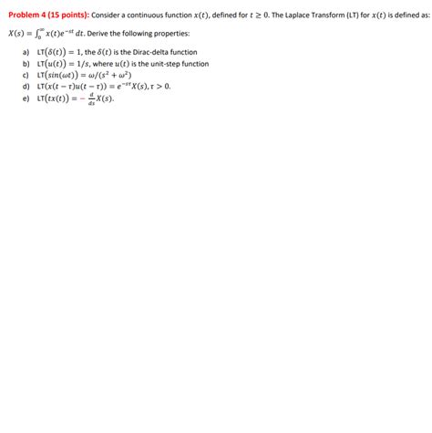 Solved Problem Points Consider A Continuous Function Chegg