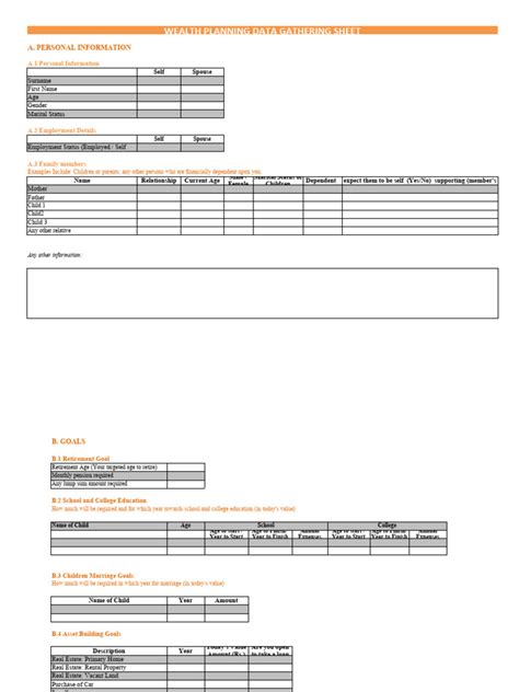 Data Gathering Sheet Blank Project 1 Excel Download Free Pdf