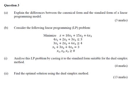Solved Question 3 A Explain The Differences Between The