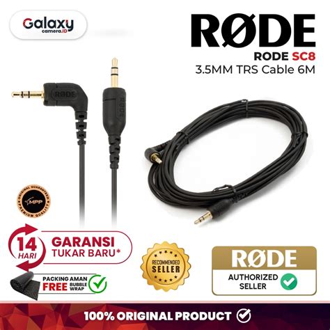 Jual Rode Sc8 Extension Cable 35mm Trs Male 6m Kabel Audio Sc 8