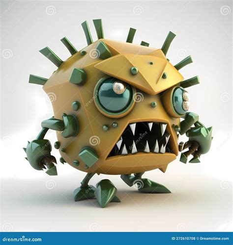 Tiny Malware Character Generative Ai Stock Illustration Illustration Of Virus Phishing