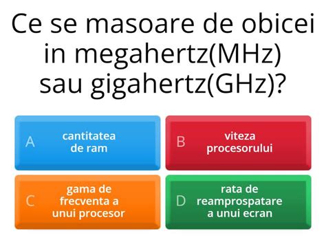Componentele Unui Sistem De Calcul Quiz