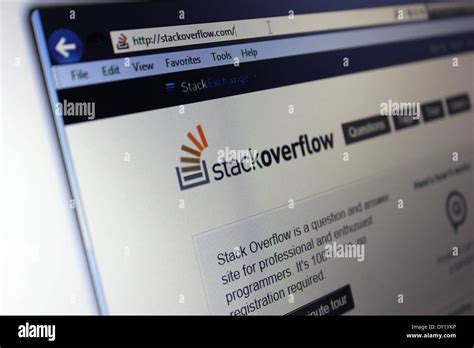 Stack Overflow Stack Exchange Network Questions And Answers Website Stock Photo Alamy