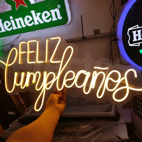 Letrero Luminoso Feliz Cumplea Os Neon Led Happy Birthday