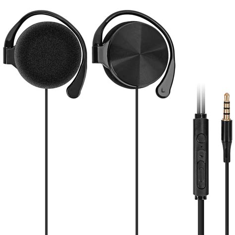 Geekria Wired Clip On Ear Headphones Portable Hook On Ear Headphones