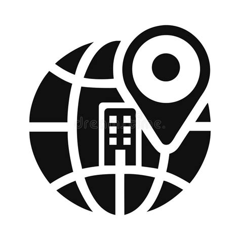 Office Address Icon City Map Location Gps Stock Vector Illustration