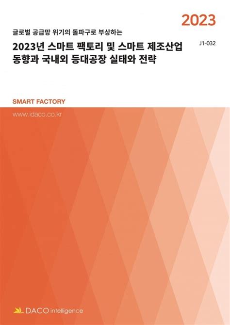 2023년 스마트 팩토리 및 스마트 제조산업 동향과 국내외 등대공장 실태와 전략 리서치컴퍼니