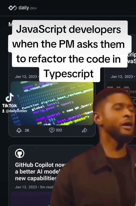 Javascript Developers Refactoring Code In Typescript Programming